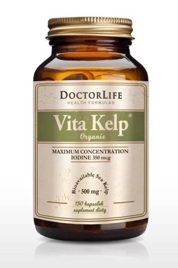 Vita Kelp Organic 500mg organiczny jod suplement diety 150 kapsułek ...